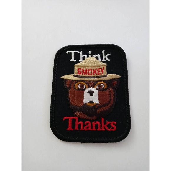 None | Office | Vintage Smokey The Bear Sticker Think Thanks New Old ...